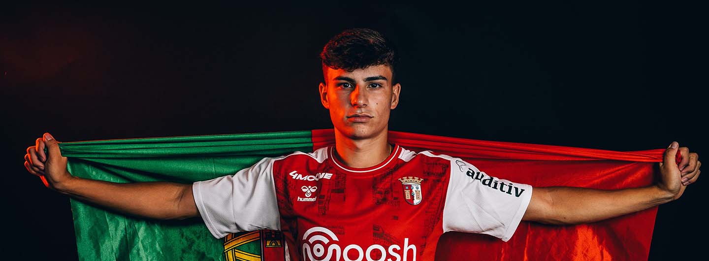 Rodrigo Gomes no triunfo dos Sub-20 de Portugal - Sporting Clube de Braga